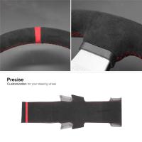 China MEWANT For  Mitsubishi Lancer Evolution EVO IX 9 VIII 8 VII 7 Heat Resistant Thin Steering Wheel Cover For Automobile Red Strip for sale