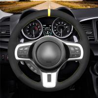 China MEWANT Drop Ship For Mitsubishi Lancer Evolution EVO X 10 2008-2015 Fashion Car Accessories For Women Steering Wheel Cover Suede for sale