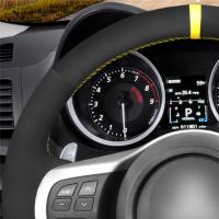 China MEWANT Drop Ship For Mitsubishi Lancer Evolution EVO X 10 2008-2015 Fashion Car Accessories For Women Steering Wheel Cover Suede for sale