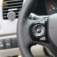 China Hand Sewing Genuine Leather Steering Wheel Cover Grey Strip for Honda Civic Civic 9 2012 2013 2014 2015 for sale