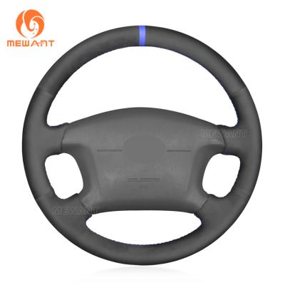 China Custom Hand Sewing Black Suede Steering Wheel Cover for Toyota 4Runner Camry Corolla Sienna Tundra 1997 1998 1999 2000 for sale