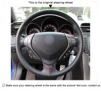 China Wholesales Hand Stitched Artificial Leather Steering Wheel Cover for Honda Acura TL for sale