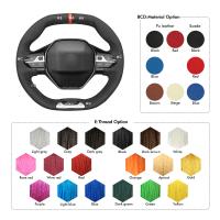 China Hand Stitching Custom Steering Wheel Cover for Peugeot 208 308 SW 508 2008 3008 508 5008 Rifter  2017 2018 2019 2020 2021 2022 for sale