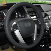 China Black Thread Artificial Leather Steering Wheel Cover for Honda Accord 8 Odyssey Crosstour Pilot 2008 2009 2010 2011 2012 2013 for sale