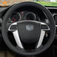China Black Thread Artificial Leather Steering Wheel Cover for Honda Accord 8 Odyssey Crosstour Pilot 2008 2009 2010 2011 2012 2013 for sale