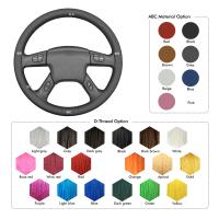 China DIY High Quality Car Interior Accessories Auto Leather Suede Hand Sewing Steering Wheel Cover for Chevrolet Silverado Cruze for sale
