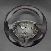 China Hand Stitched Matt Carbon and Leather Steering Wheel Cover for Renault Clio 3 for sale