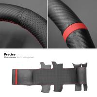 China Hand Stitched Matt Carbon and Leather Steering Wheel Cover for Renault Clio 3 for sale