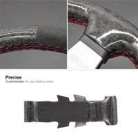 China Hand Sewing Forged Carbon Suede Steering Wheel Cover for Mitsubishi Lancer Evolution EVO 7 8 9 MR M 2003 2004 2005 2006 2007 for sale