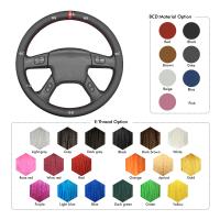 China Best Selling Car Interior Accessories Auto Leather Carbon Fiber Hand Stitch Steering Wheel Cover for Chevrolet Silverado Cruze for sale