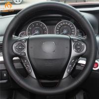 China Hand Sewing Artificial Leather Steering Wheel Cover for Honda Accord 9 Crosstour Pilot Ridgeline 2013 2014 2015 2016 2017 2018 for sale