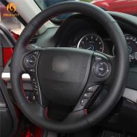 China Hand Sewing Artificial Leather Steering Wheel Cover for Honda Accord 9 Crosstour Pilot Ridgeline 2013 2014 2015 2016 2017 2018 for sale