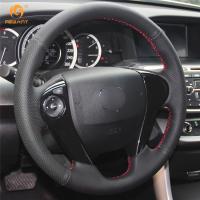 China Hand Sewing Artificial Leather Steering Wheel Cover for Honda Accord 9 Crosstour Pilot Ridgeline 2013 2014 2015 2016 2017 2018 for sale