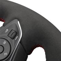 China MEWANT Suede And Carbon Fiber D Type Steering Wheel Cover New Launched For Opel Astra Combo Corsa Grandland X Insignia for sale