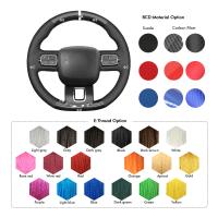 China Custom Hand Stitching Carbon Suede Steering Wheel Cover for Citroen C3 Aircross C5 Berlingo 2016-2017 2018 2019 2020 2021 2022 for sale