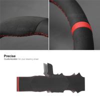 China Hand Sewing Custom Black Soft Suede Steering Wheel Cover for Toyota Supra GR Supra A90 2019 2020 2021 for sale
