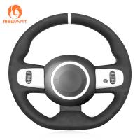 China Customized Available Durable Leather Suede Hand Sewing Steering Wheel Cover Wrap for Renault Twingo 3 2014-2020 for sale