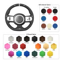 China Customized Available Durable Leather Suede Hand Sewing Steering Wheel Cover Wrap for Renault Twingo 3 2014-2020 for sale