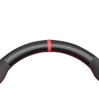 China MEWANT Drop Ship For Lexus IS200t IS250 IS300 IS350 IS F-Sport Diy Carbon Suede Steering Wheel Cover Carbon For Lexus Red Line for sale