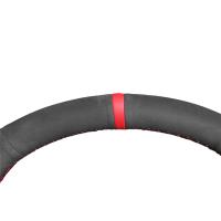 China Hand Stitched Black Soft Suede Steering Wheel Cover for Honda Si Civic 8 8th Gen 2006 2007 2008 2009 2010 2011 for sale