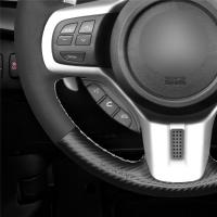 China Sport Custom Hand Stitching Matte Carbon Fiber Suede Steering Wheel Cover for Mitsubishi Lancer Evolution EVO X 10 2008-2015 for sale