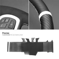 China Sport Custom Hand Stitching Matte Carbon Fiber Suede Steering Wheel Cover for Mitsubishi Lancer Evolution EVO X 10 2008-2015 for sale