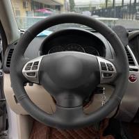 China Hand Stitching Artificial Leather Steering Wheel Cover for Mitsubishi Lancer 9 10 X Outlander Sport ASX Colt 2009-2015 for sale