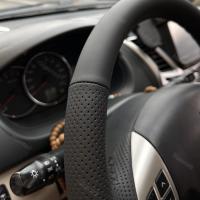 China Hand Stitching Artificial Leather Steering Wheel Cover for Mitsubishi Lancer 9 10 X Outlander Sport ASX Colt 2009-2015 for sale