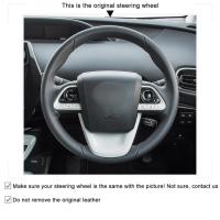 China MEWANT Christmas Gift Steering-wheel Covers For Toyota Prius 4 Prime Mirai Car Steering Wheel Under Bottom Cover Leather for sale