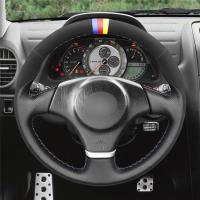 China MEWANT For Toyota RAV4 Celica Matrix MR2 Supra Voltz Caldina MRS Corolla Diy Hand Stitch Suede Leather Steering Wheel Cover Wrap for sale