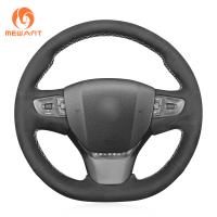 China Hand Sewing Black Suede Steering Wheel Cover for Peugeot Expert Traveller 2016-2022 for sale