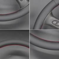 China high quality customized hand stitching black genuine steering wheel cover for Chevrolet (Chevy) Silverado 1500 2003-2006 for sale