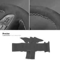 China Hand Sewing Black Suede Steering Wheel Cover for Peugeot Expert Traveller 2016-2022 for sale