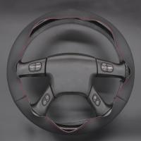 China high quality customized hand stitching black genuine steering wheel cover for Chevrolet (Chevy) Silverado 1500 2003-2006 for sale