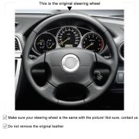 China New Arrival Faux Leather Custom Hand Sewing Steering Wheel Cover For Subaru Subaru Impreza WRX 1999 2000 2001 2002 2003 2004 for sale