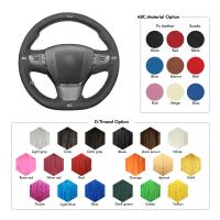 China Hand Sewing Black Suede Steering Wheel Cover for Peugeot Expert Traveller 2016-2022 for sale