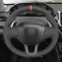 China Wholesale Hand Stitching DIY Steering Wheel Cover for Peugeot 208 2008 308 SW 2012 2013 2014 2015 2016 2017 2018 for sale
