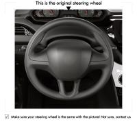 China Wholesale Hand Stitching DIY Steering Wheel Cover for Peugeot 208 2008 308 SW 2012 2013 2014 2015 2016 2017 2018 for sale
