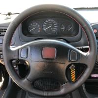 China Black Leather Hand Sew Car Steering Wheel Cover Skin for Honda CRV CR-V 1997-2001 Accord 6 1998-2002 Odyssey 1998-2001 for sale