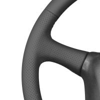 China high quality customized hand stitching black leather genuine leather steering wheel cover for Chevrolet Blazer 1999 Silverado for sale