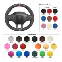 China Wholesale Hand Stitching DIY Steering Wheel Cover for Peugeot 208 2008 308 SW 2012 2013 2014 2015 2016 2017 2018 for sale