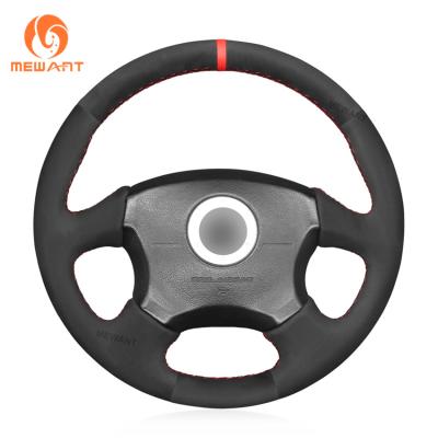 China Custom Hand Stitching Black Soft Suede Steering Wheel Cover for Subaru Impreza WRX STI 2002 2003 2004 for sale
