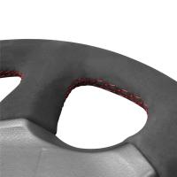 China Custom Hand Stitching Black Soft Suede Steering Wheel Cover for Subaru Impreza WRX STI 2002 2003 2004 for sale