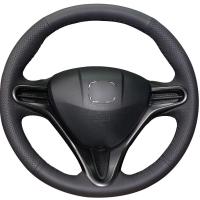 China Wholesale Custom Hand Stitched Artificial Leather Steering Wheel Covers for Honda Si Civic 8 8th Gen 2006 2007 2008 2009 2010 for sale