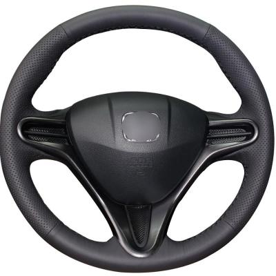 China Wholesale Custom Hand Stitched Artificial Leather Steering Wheel Covers for Honda Si Civic 8 8th Gen 2006 2007 2008 2009 2010 for sale