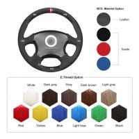 China Custom Hand Stitching Black Soft Suede Steering Wheel Cover for Subaru Impreza WRX STI 2002 2003 2004 for sale