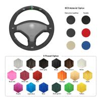 China Hand Stitching Custom Black Suede Steering Wheel Cover for Peugeot 308 SW 5008 2007-2017 for sale
