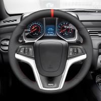 China Hand sewing Durable Leather Steering Wheel Cover For Chevrolet Camaro 2012-2015 for sale