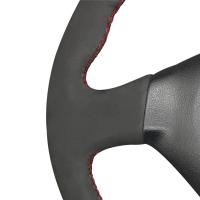 China Custom Hand Stitching Black Suede Steering Wheel Cover for Subaru Impreza Legacy 2004 2005 for sale