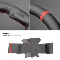 China Hand Stitching Custom Black PU Leather Steering Wheel Cover for Peugeot Expert Traveller 2016-2022 for sale